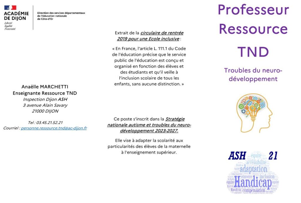 Personnes ressources TND – TSA | ASH